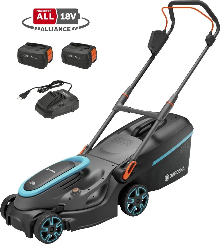 Akumulátorová sekačka Gardena PowerMax 37/36V P4A (včetně 2 baterií a nabíječky) - maxi SLEVA !