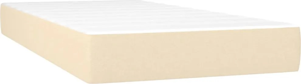 Box spring postel s matrací krémová 200x200 cm textil 3140086