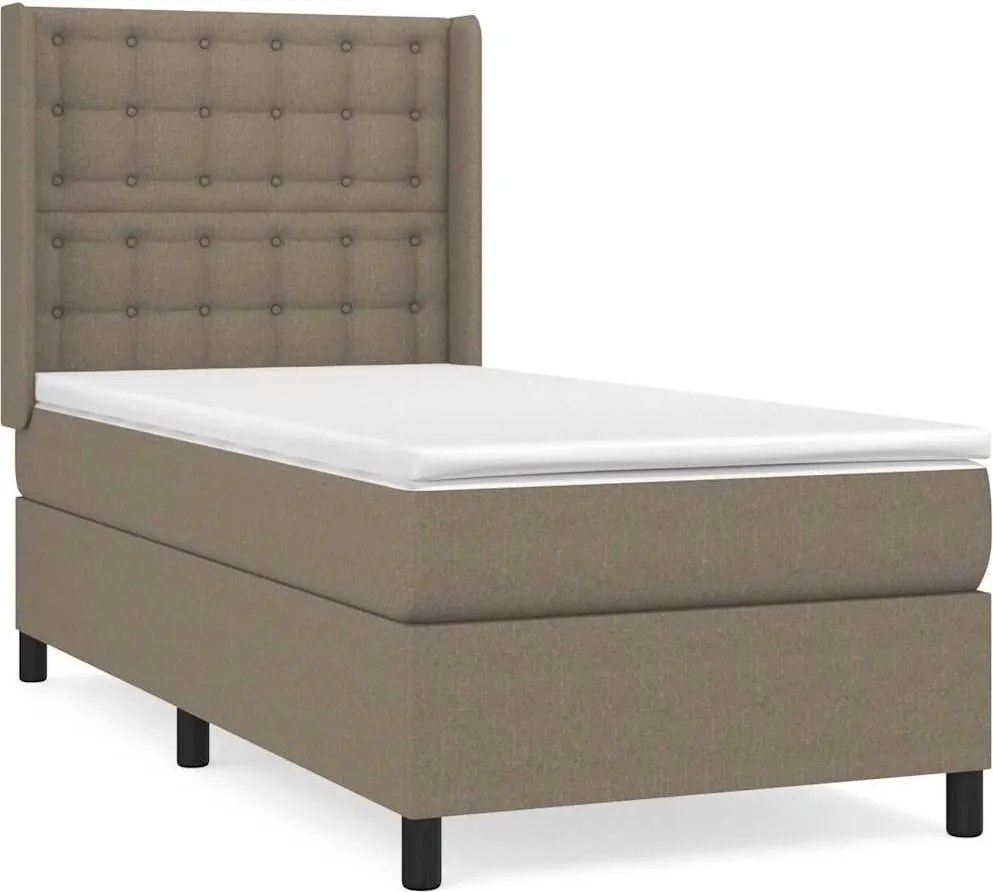 Box spring postel s matrací taupe 80x200 cm textil 3131709