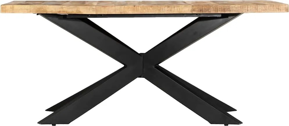Jídelní stůl 180 x 90 x 76 cm masivní hrubé mangovníkové dřevo 285963