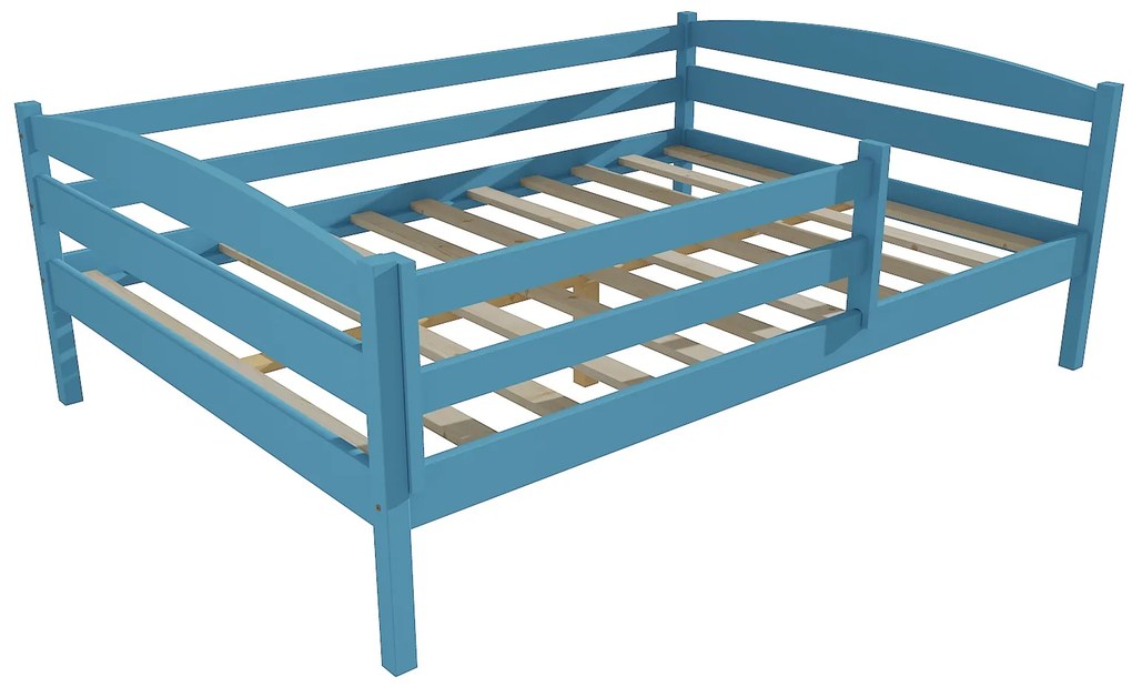 Vomaks Dětská postel DP 020 XL se zábranou Rozměr: 120 x 200 cm, Barva: surové dřevo