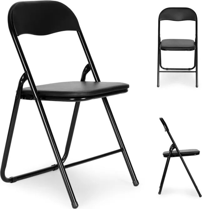 Skládací konferenční židle Rosso, černá