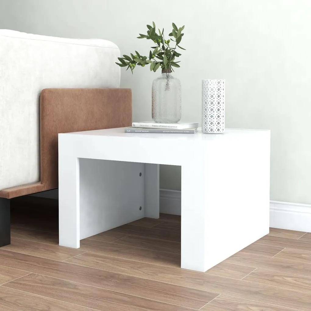 Konferenční stolek bílý 50 x 50 x 35 cm dřevotříska - Default Title