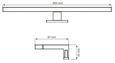 LED Koupelnové osvětlení zrcadla MILOS LED/5W/230V 4000K 30 cm IP44 chrom