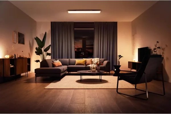 Philips - LED Stmív. stropní svítidlo Hue AURELLE LED/39W/230V 120x30 cm bílá