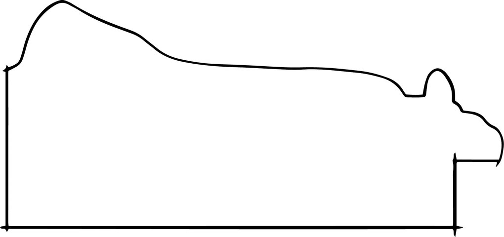 DANTIK - Zarámované zrcadlo - rozměr s rámem cca 50x100 cm z lišty PRAHA bílá (2930)