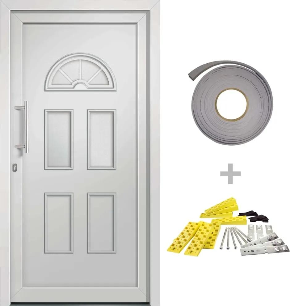 vidaXL Vchodové dveře bílé 88 x 208 cm [279250]