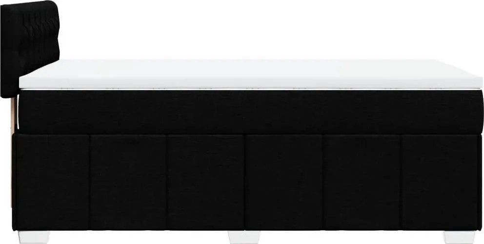 Box spring postel s matrací černá 100 x 200 cm textil 3289288