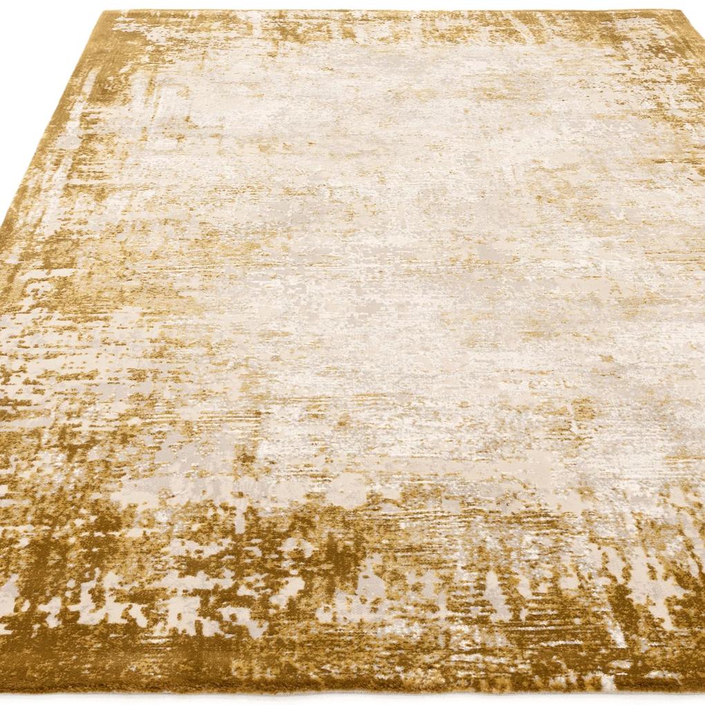 Tribeca Design Kusový koberec Zoom Border Gold Rozměry: 160x230 cm