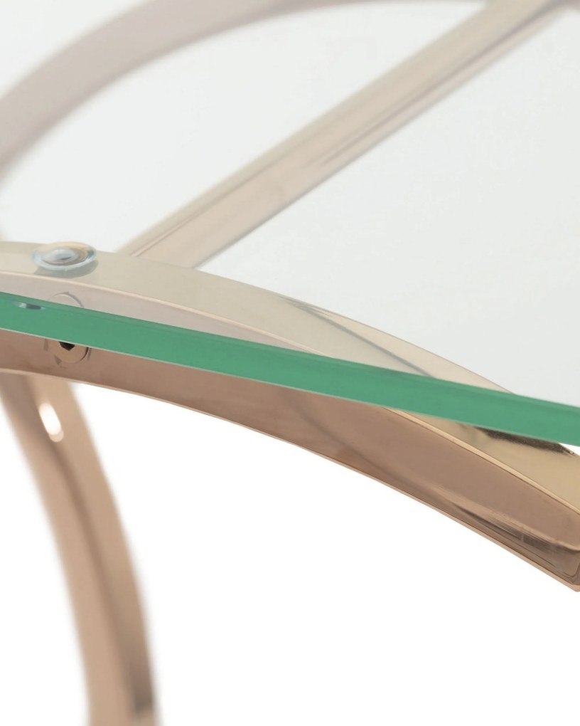 Boční stolek Chica rose gold 128x40x79cm