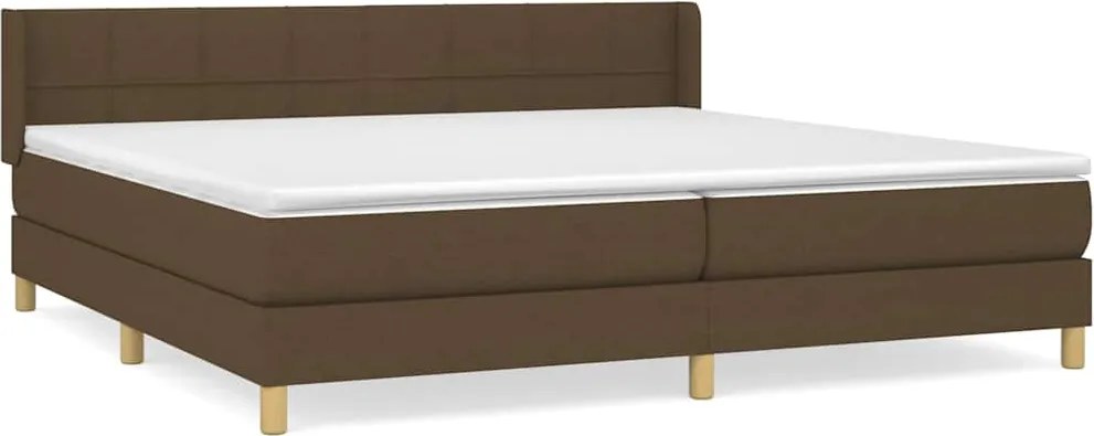 Box spring postel s matrací tmavě hnědá 200x200 cm textil 3130300