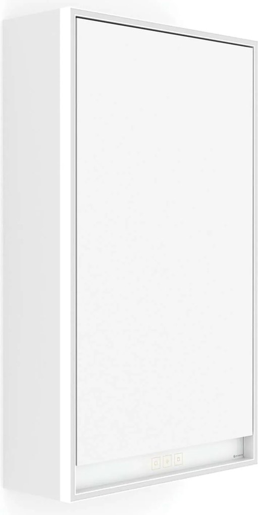 Nimco GA 1 - Zrcadlová skříňka s LED osvětlením, 70x42x15 cm, 1 dvířka, levá, matná bílá GAB 10000L-VX-05
