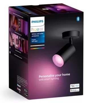 Philips - LED RGBW Stmívatelné bodové svítidlo Hue FUGATO 1xGU10/4,2W/230V černá