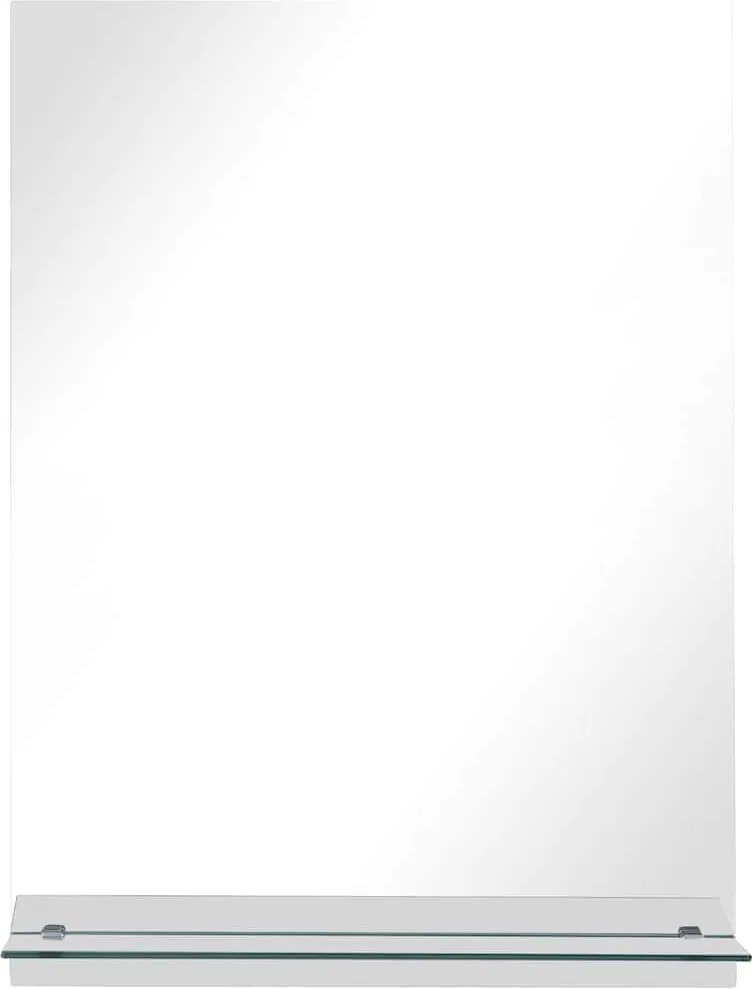 Nástěnné zrcadlo s policí 50 x 70 cm tvrzené sklo 249440