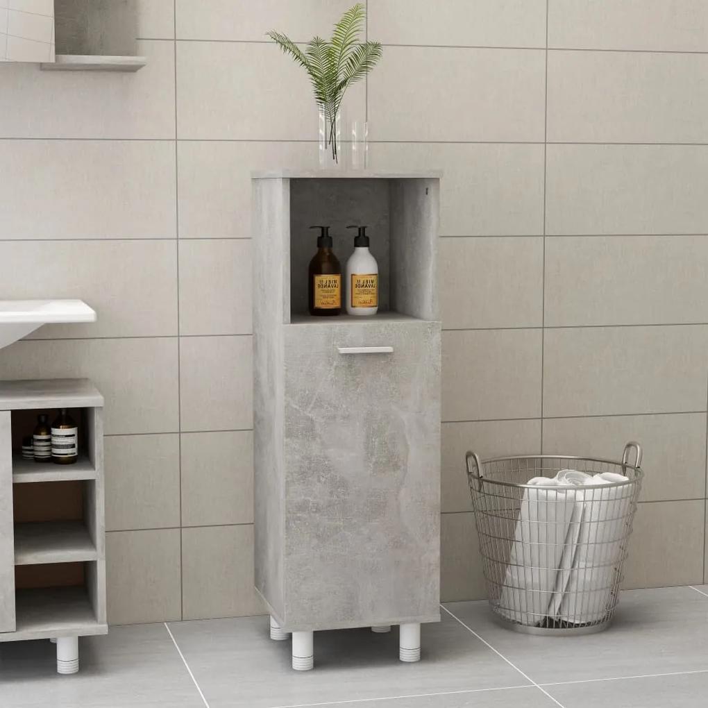 802619 vidaXL Koupelnová skříňka betonově šedá 30 x 30 x 95 cm dřevotříska