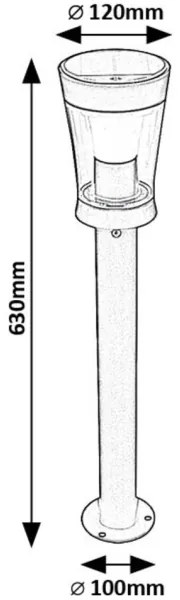 Rabalux 77038 - LED Solární lampa ANGERS LED/3W/3,7V IP65 antracit