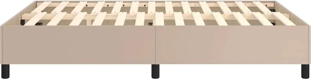 Rám postele s boxspringem cappuccino 140x200 cm umělá kůže 3121052