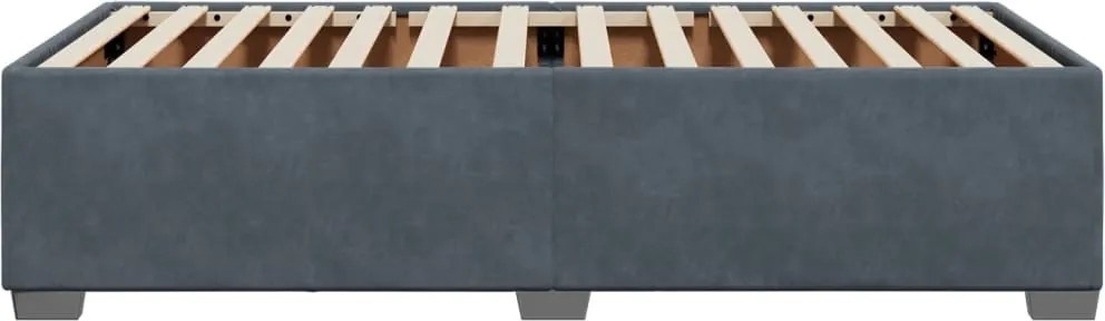 Rám postele bez matrace tmavě šedá 90 x 190 cm samet 3284602