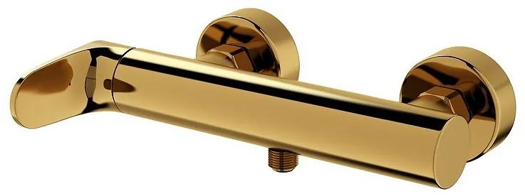 CERSANIT - Nástěnná sprchová baterie INVERTO, páková, zlatá + zlatý úchyt S951-292