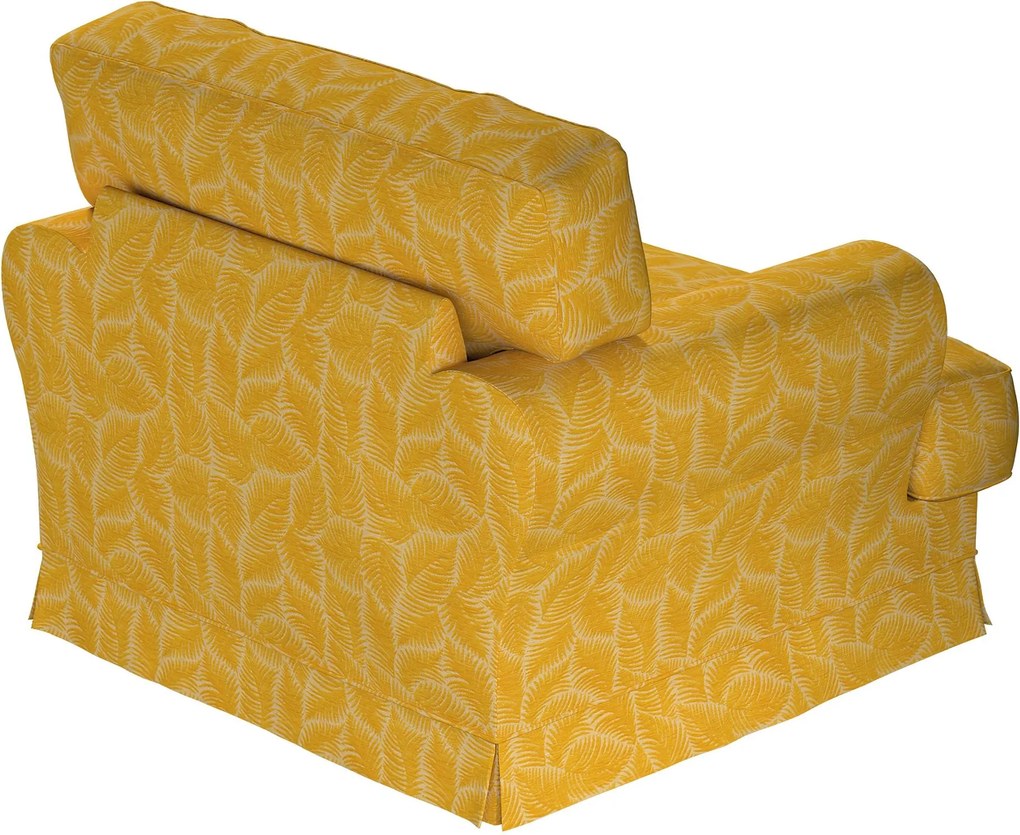 Potah na křeslo IKEA Ekeskog barva žlutá látka pletený vzor, vzorované