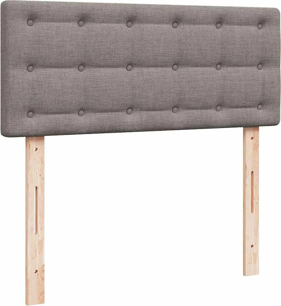 Box spring postel s matrací taupe 120x190 cm textil 3285845