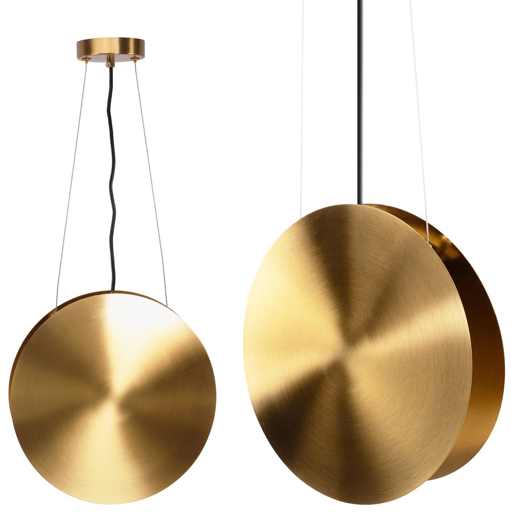 Toolight Toolight, LED závěsné stropní svítidlo 30cm APP1377-C, zlatá matná-černá, OSW-05185