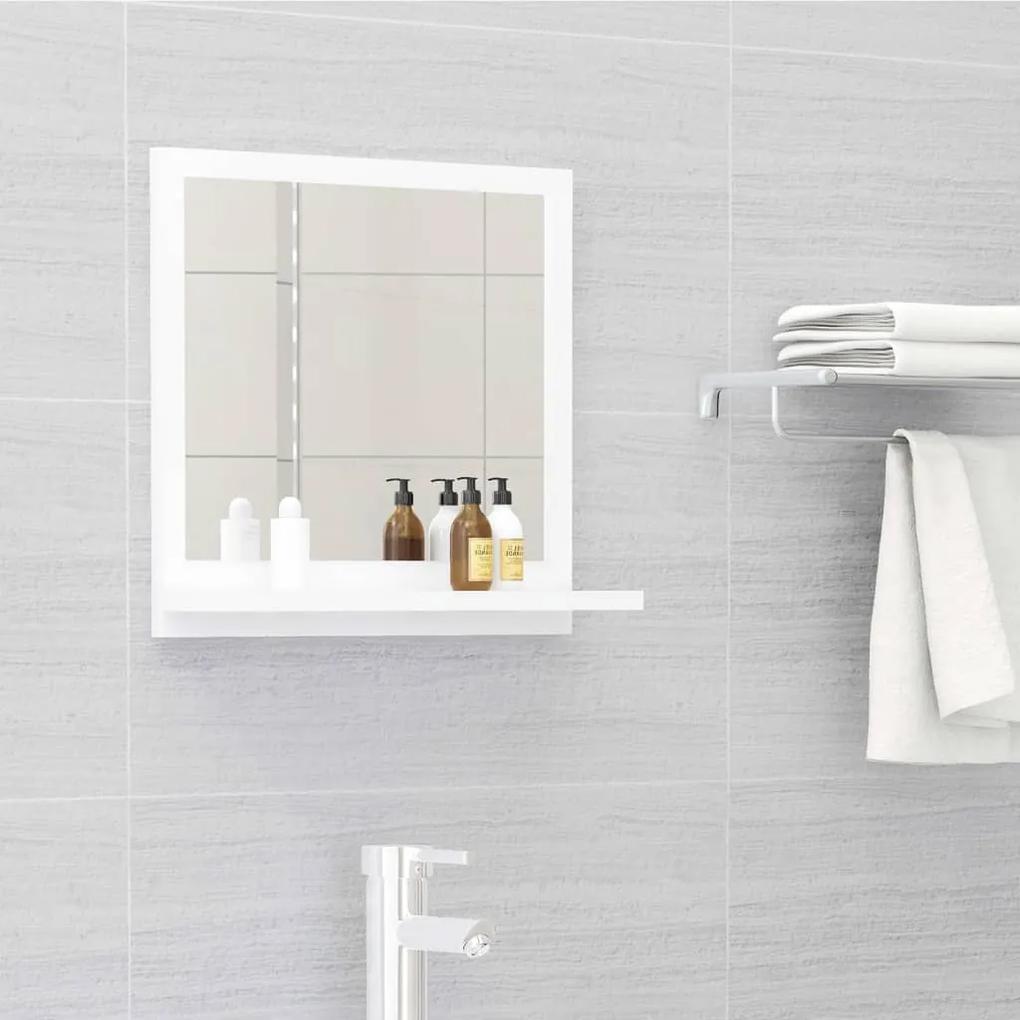 Koupelnové zrcadlo bílé 40 x 10,5 x 37 cm dřevotříska - Default Title