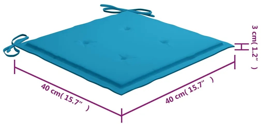 vidaXL Marketos Skládací zahradní židle s poduškami 6 ks masivní akáciové dřevo