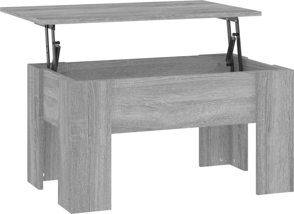 vidaXL Konferenční stolek 79 x 49 x 41 cm kompozitní dřevo [819282] Barva: bílá s vysokým leskem