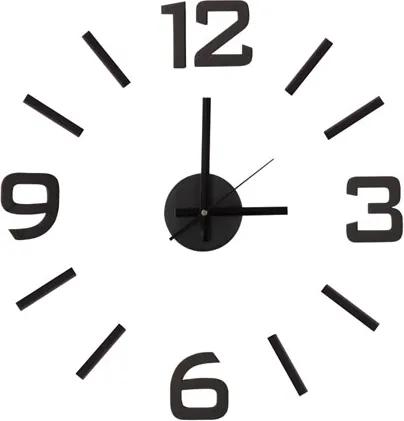 Černé nalepovací levné nástěnné hodiny WCS3 | BIANO
