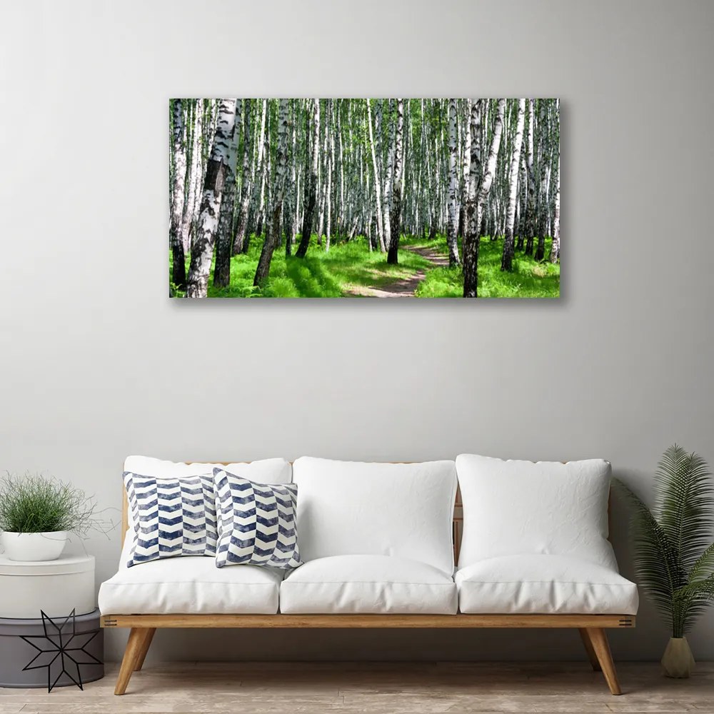 Obraz na plátně Stromy Tráva Příroda 125x50 cm