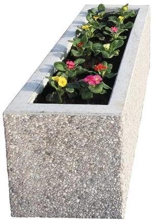 Květináč z vymývaného betonu obdélníkový 500x1500x500 mm
