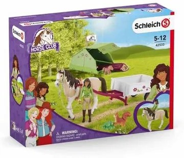 Schleich 42533 Sarah s koníkem a zvířátky kempují, 24,5 x 19 x 6,6 cm