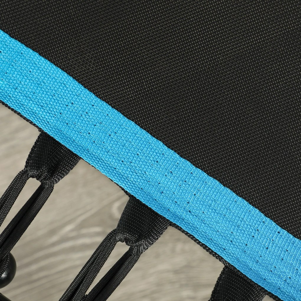 SPORTNOW Fitness Trampolina 114x114x132 cm S elastickým skákacím povrchem a nastavitelným 3-úrovňovým madlem, ocelový rám pro trénink nohou a těla do…