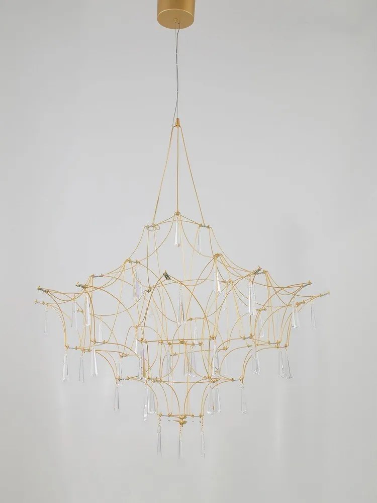 Kovové LED závěsné svítidlo ve zlaté barvě ø 80 cm Goro – Nova Luce