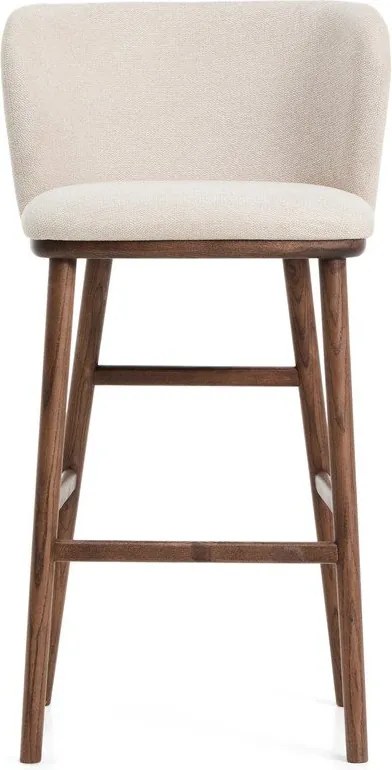 Béžová čalouněná barová židle (výška sedáku 75 cm) Ciselia – Kave Home