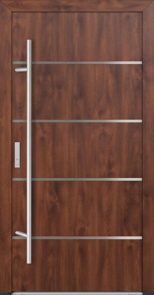 FM Turen - Feldmann & Mayer Vchodové dveře s ocelovým opláštěním FM Turen model DS02 Orientace dveří: Pravé, otevírání ven, Dekor: Winchester, Standardní rozměr dveří včetně rámu: 88 cm x 208 cm - vnější rozměr rámu
