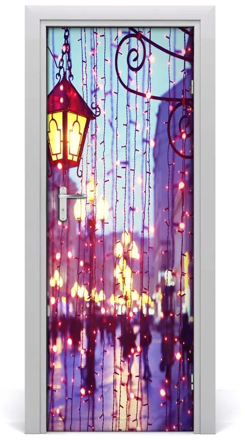 Fototapeta samolepící dveře Světlo město 75x205 cm