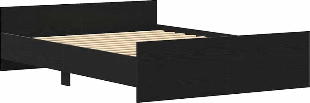 Rám postele bez matrace černý dub 140x200 cm kompozitní dřevo 3329319