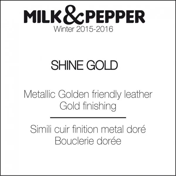 MILK&PEPPER Milkandpepper obojek pro psy Shine Gold Velikost: 40x2 cm