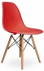 Židle DSW, červená (Buk)