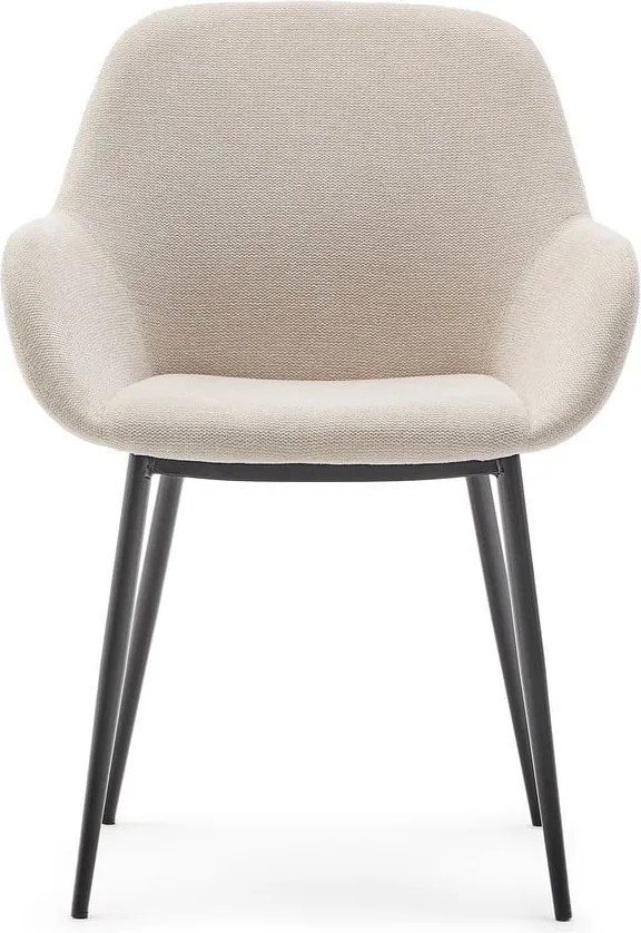 Krémové čalouněné jídelní křeslo Konna – Kave Home