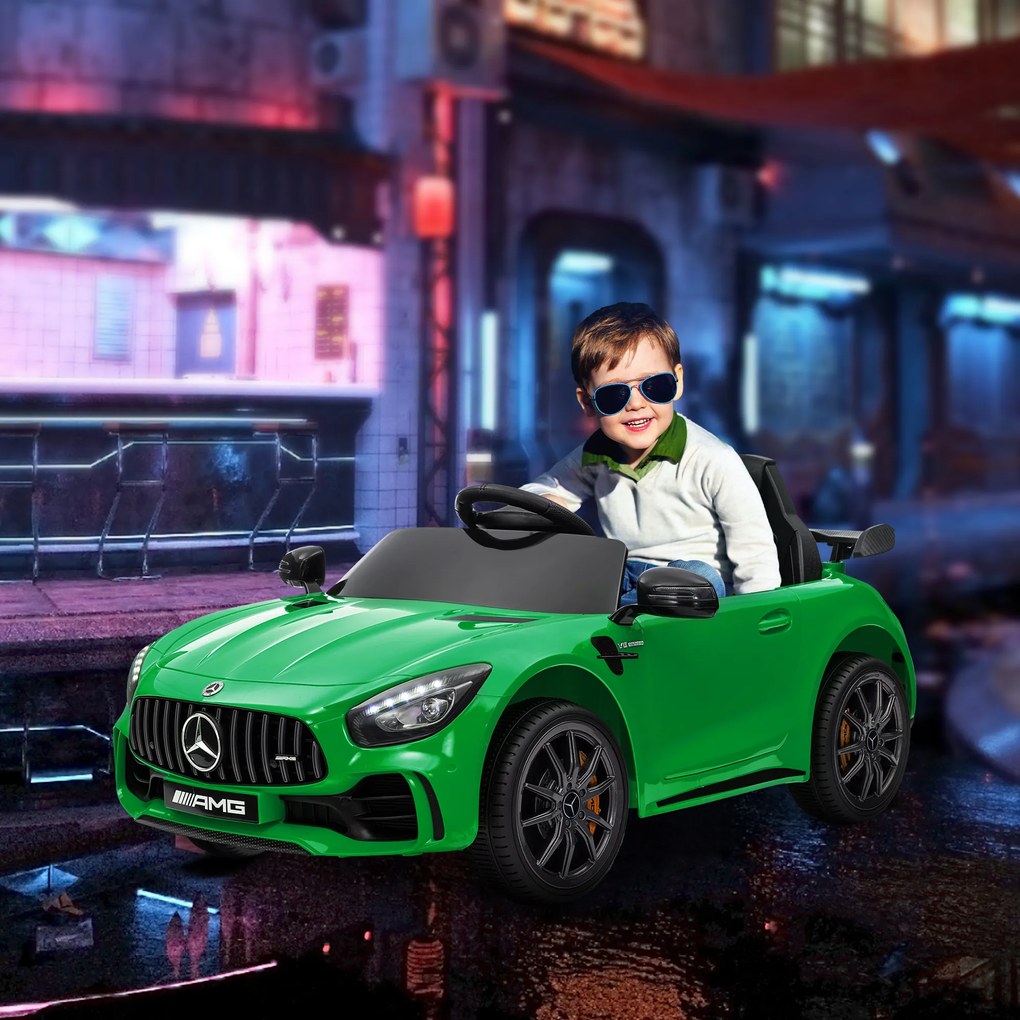 AIYAPLAY dětské elektrické autíčko 12 V dětské autíčko s dálkovým ovládáním 2.4G, USB, MP3, hudba, elektrické autíčko se světly, měkký start, funkce …