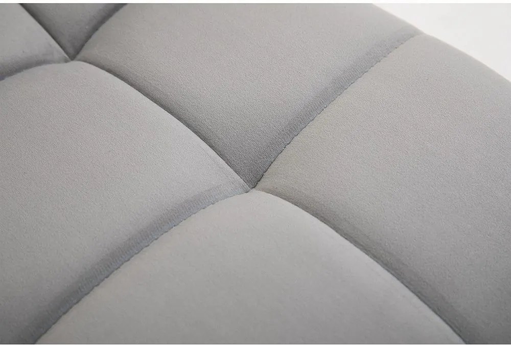 LuxuryForm DESIGN Barová židle TOLEDO VELUR na zlaté kulaté podstavě - světle šedá