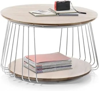 Konferenční stolek Selvan - 70x42x70 (dub, hnědá)