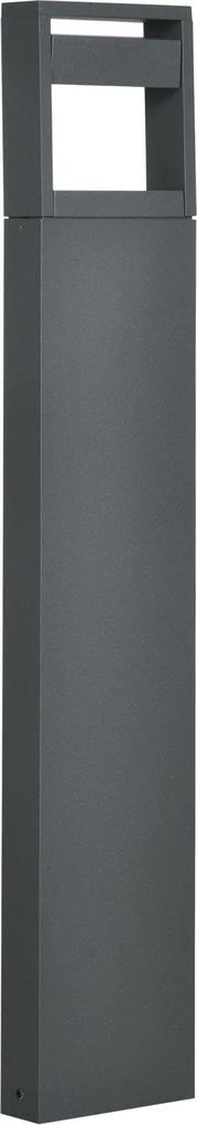 Zahradní lampa Outsunny, světlo na cestu, zahradní světlo s teplým bílým světlem LED, světlo na sloupek s nastavitelným úhlem sklonu, vodotěsné IP65,…