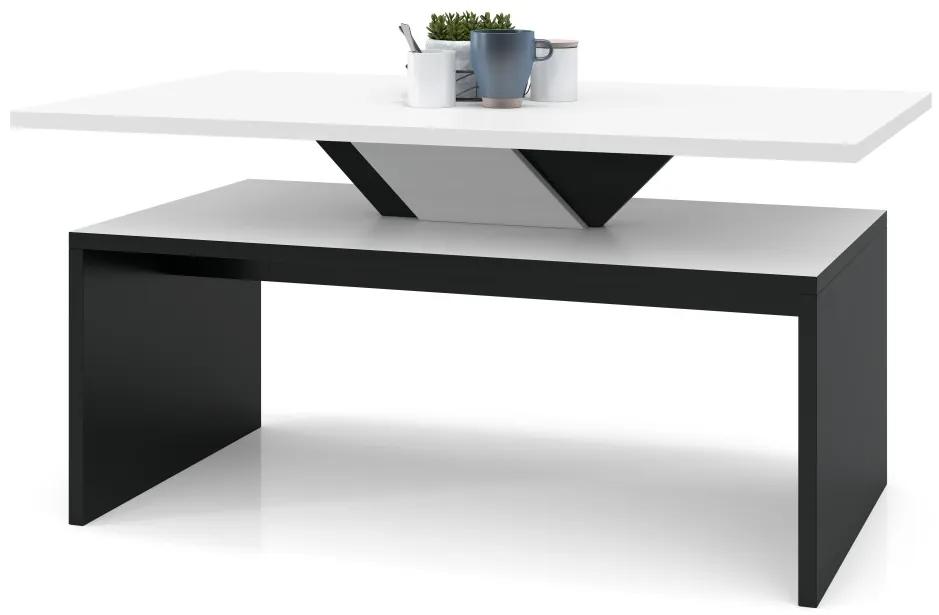 Mazzoni PRESTIGE SISI bílý + černý, konferenční stolek, černobílý