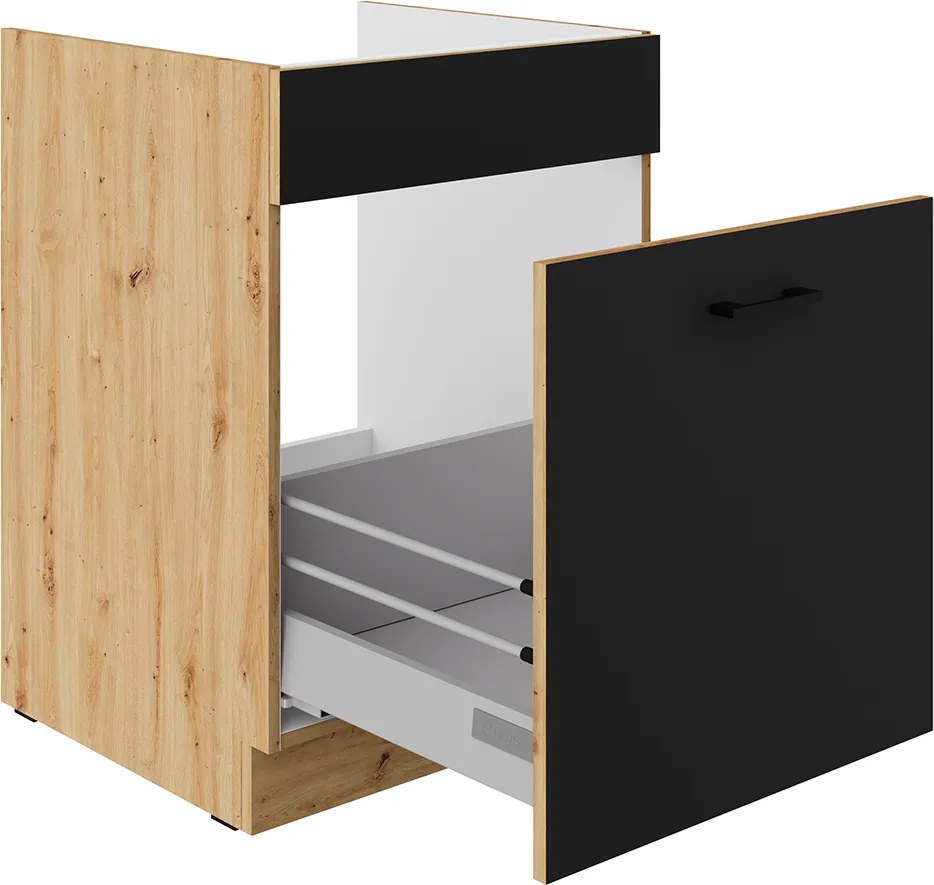 MODENA | dolní skříňka 60 ZL 1S dřezová se zásuvkou | 60 cm | PREMIUM BOX | artisan/černá mat
