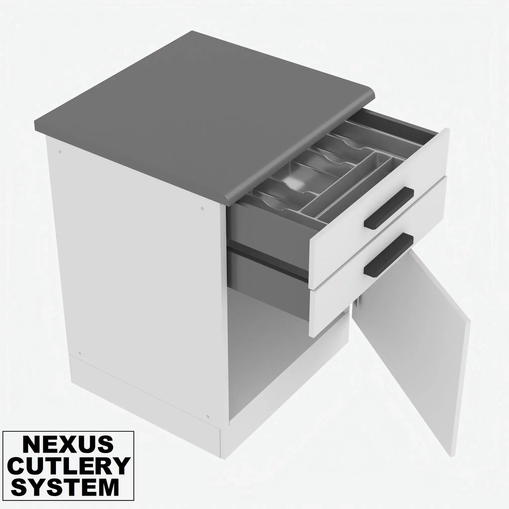 Kuchyňská linka Belini Premium Full Version 240 cm dub wotan s pracovní deskou ALICE  TOR ALICE/0/WT/DW/B/B1
