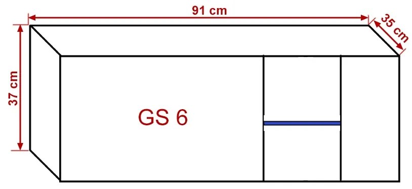 Ral Závěsná skříň GS 6 Barva dřeva: Sonoma